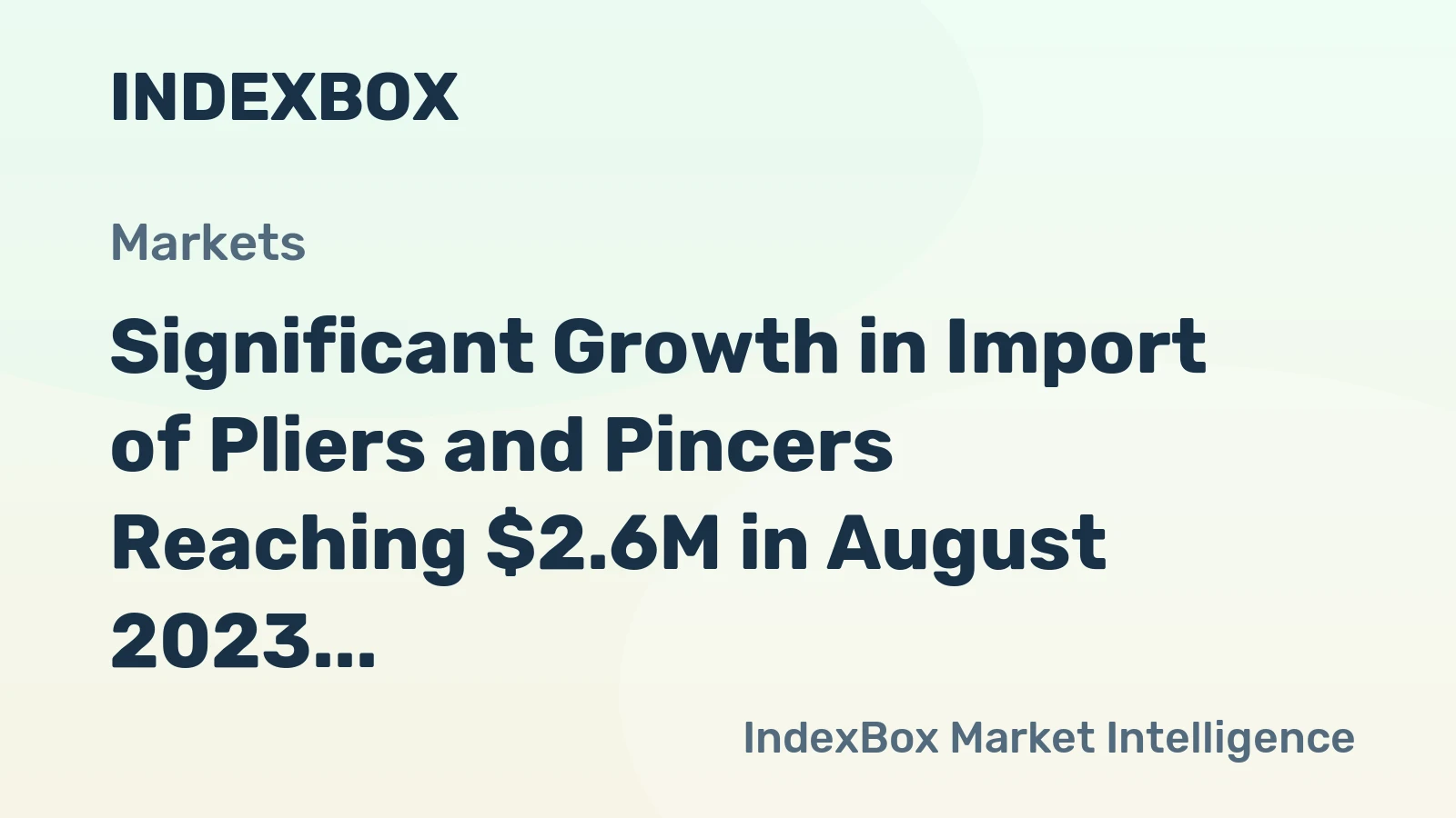 Significant Growth in Import of Pliers and Pincers Reaching $2.6M in August 2023 in Brazil