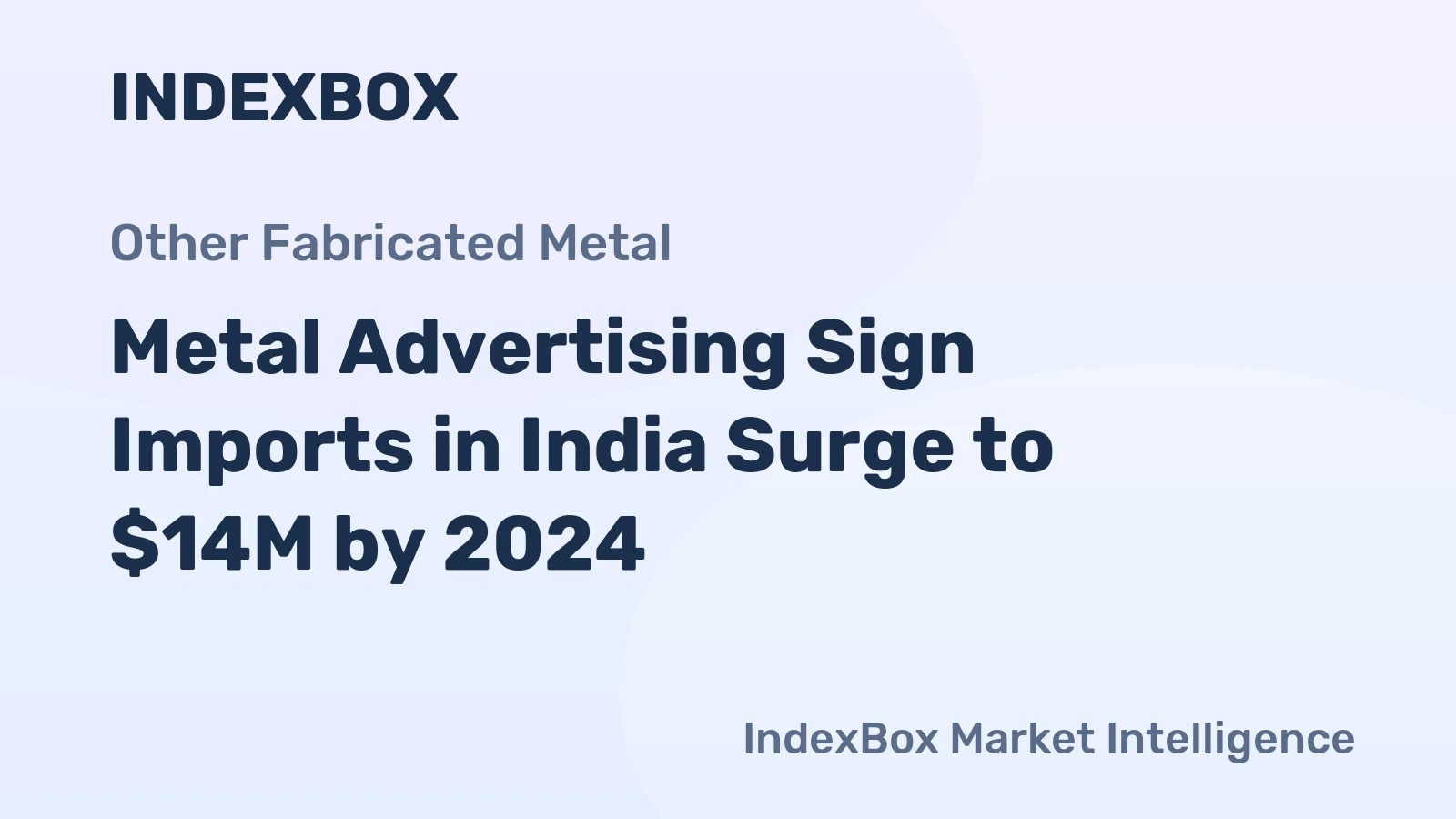 Metal Advertising Sign Imports in India Surge to $14M by 2024