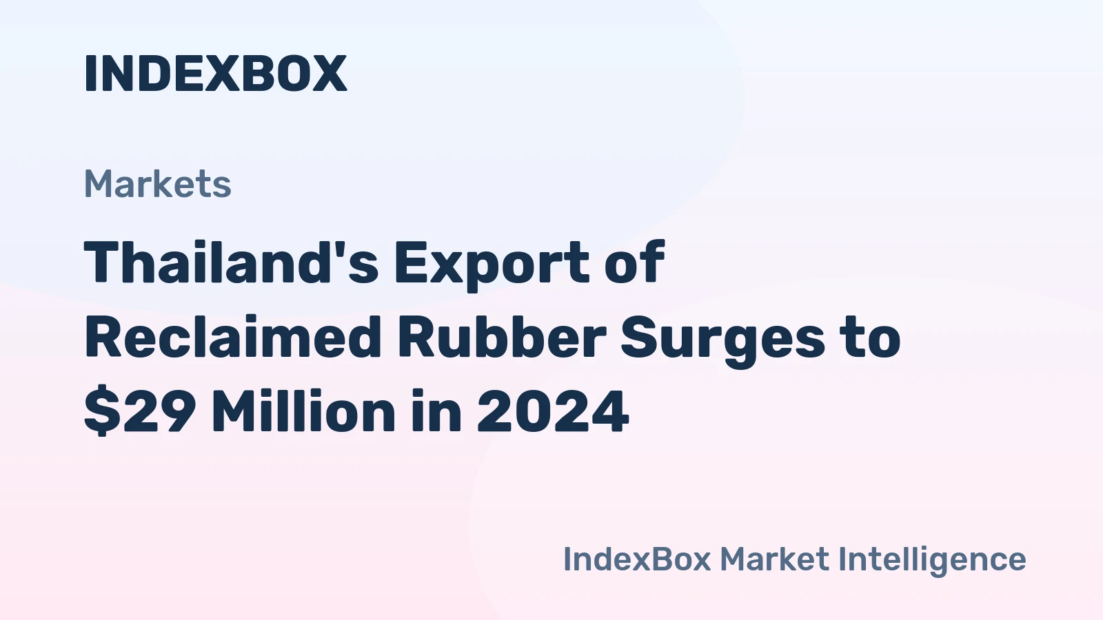 Thailand's Export of Reclaimed Rubber Surges to $29 Million in 2024