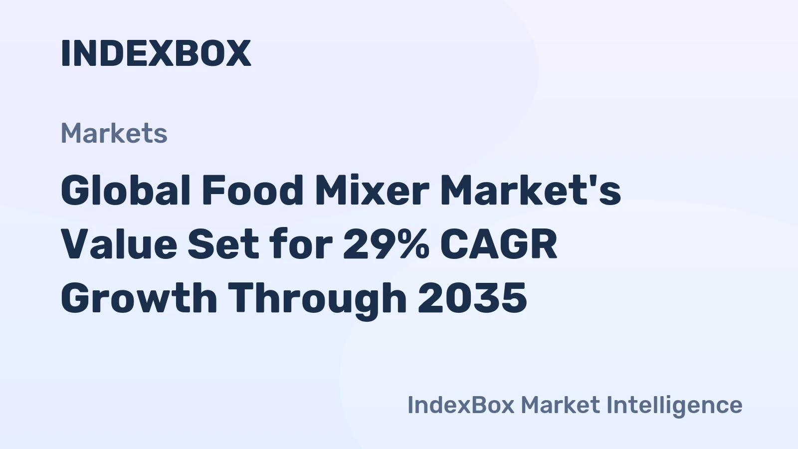 Global Food Mixer Market's Value Set for 29% CAGR Growth Through 2035