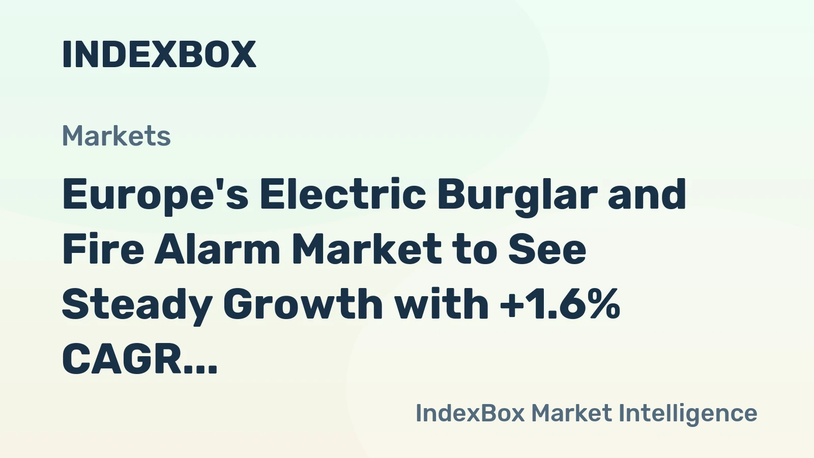 Europe's Electric Burglar and Fire Alarm Market to See Steady Growth with +1.6% CAGR by 2035