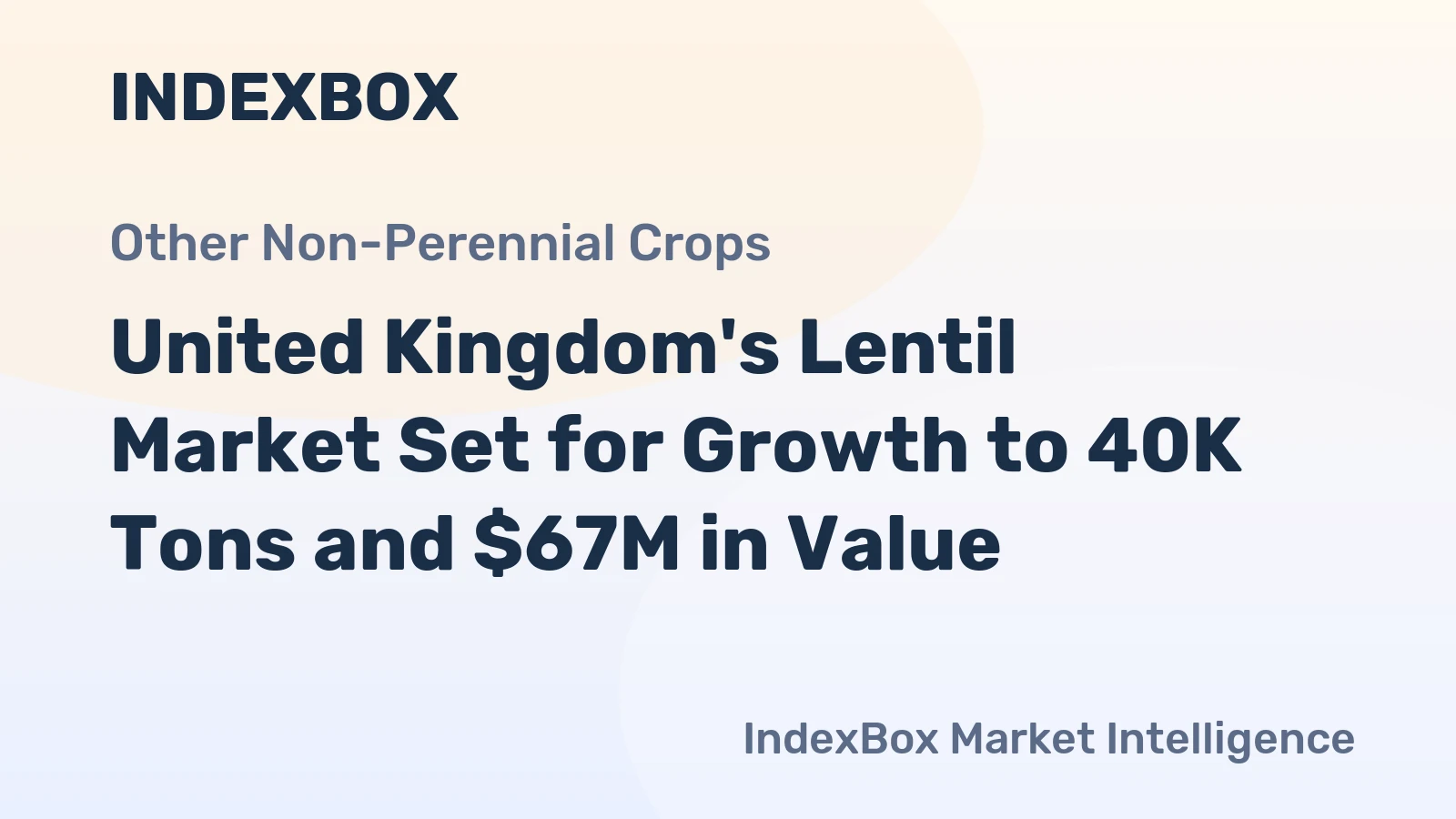 United Kingdom's Lentil Market Set for Growth to 40K Tons and $67M in Value