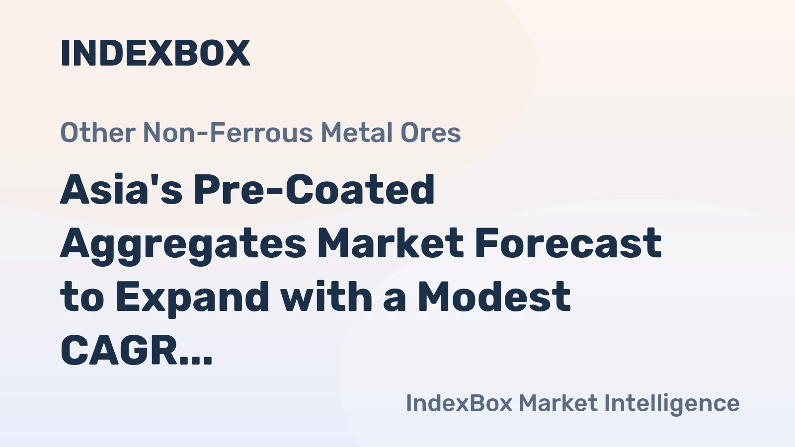 Asia's Pre-Coated Aggregates Market Forecast to Expand with a Modest CAGR of +0.6% Through 2035