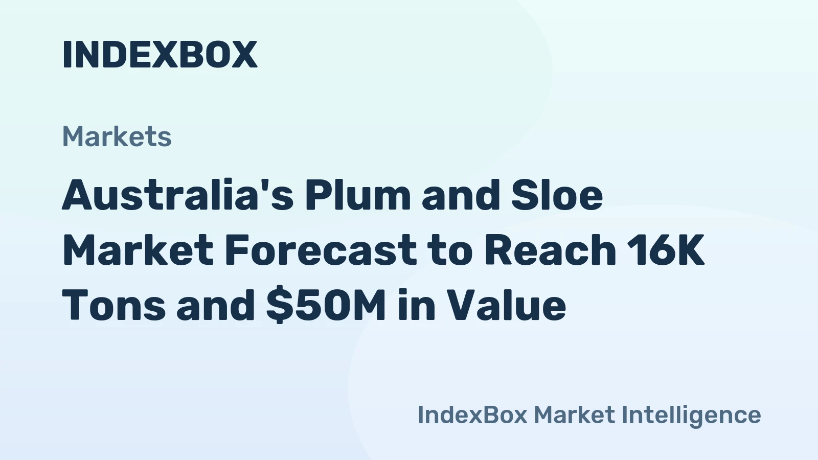 Australia's Plum and Sloe Market Forecast to Reach 16K Tons and $50M in Value