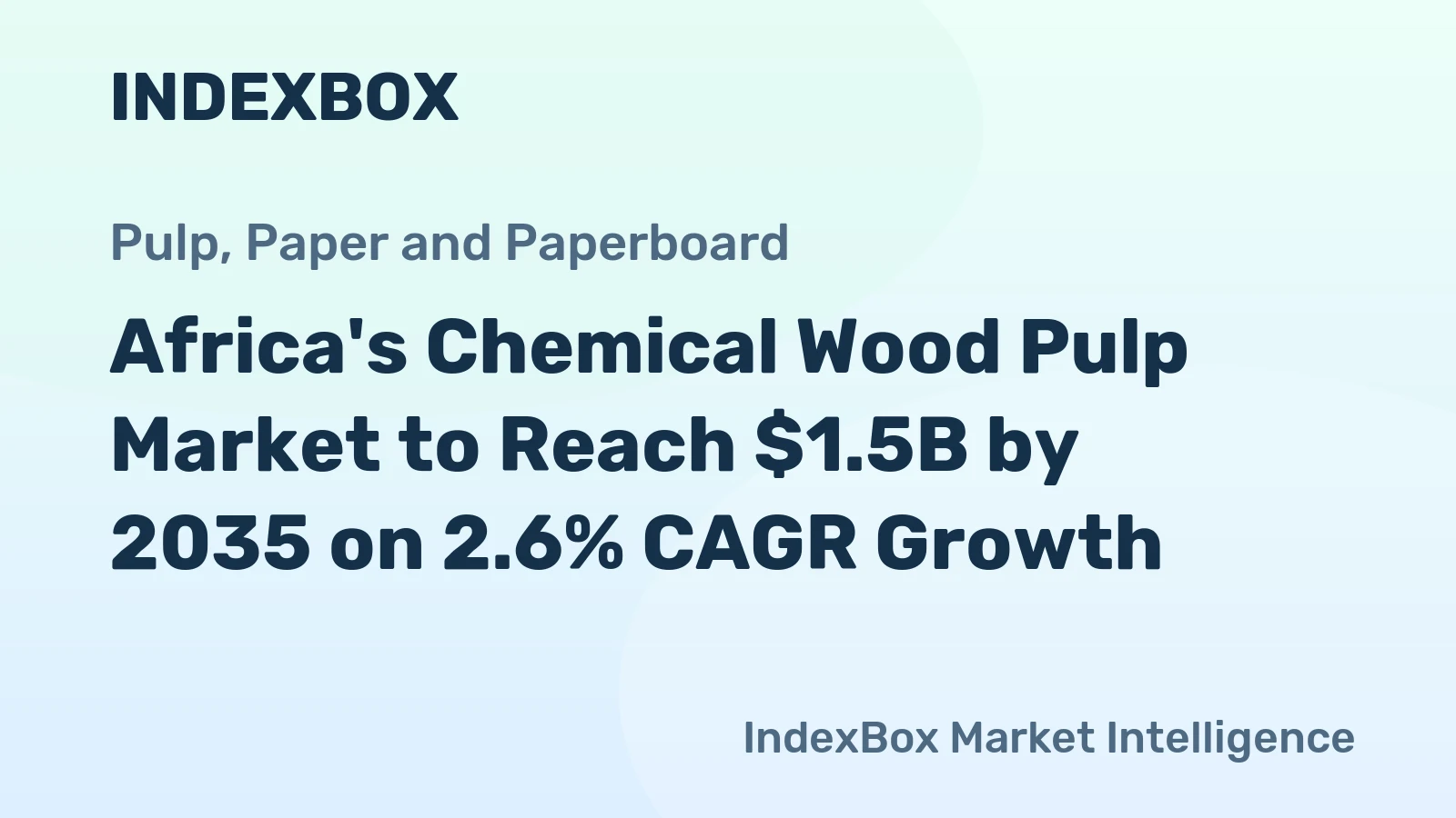 Africa's Chemical Wood Pulp Market to Reach $1.5B by 2035 on 2.6% CAGR Growth
