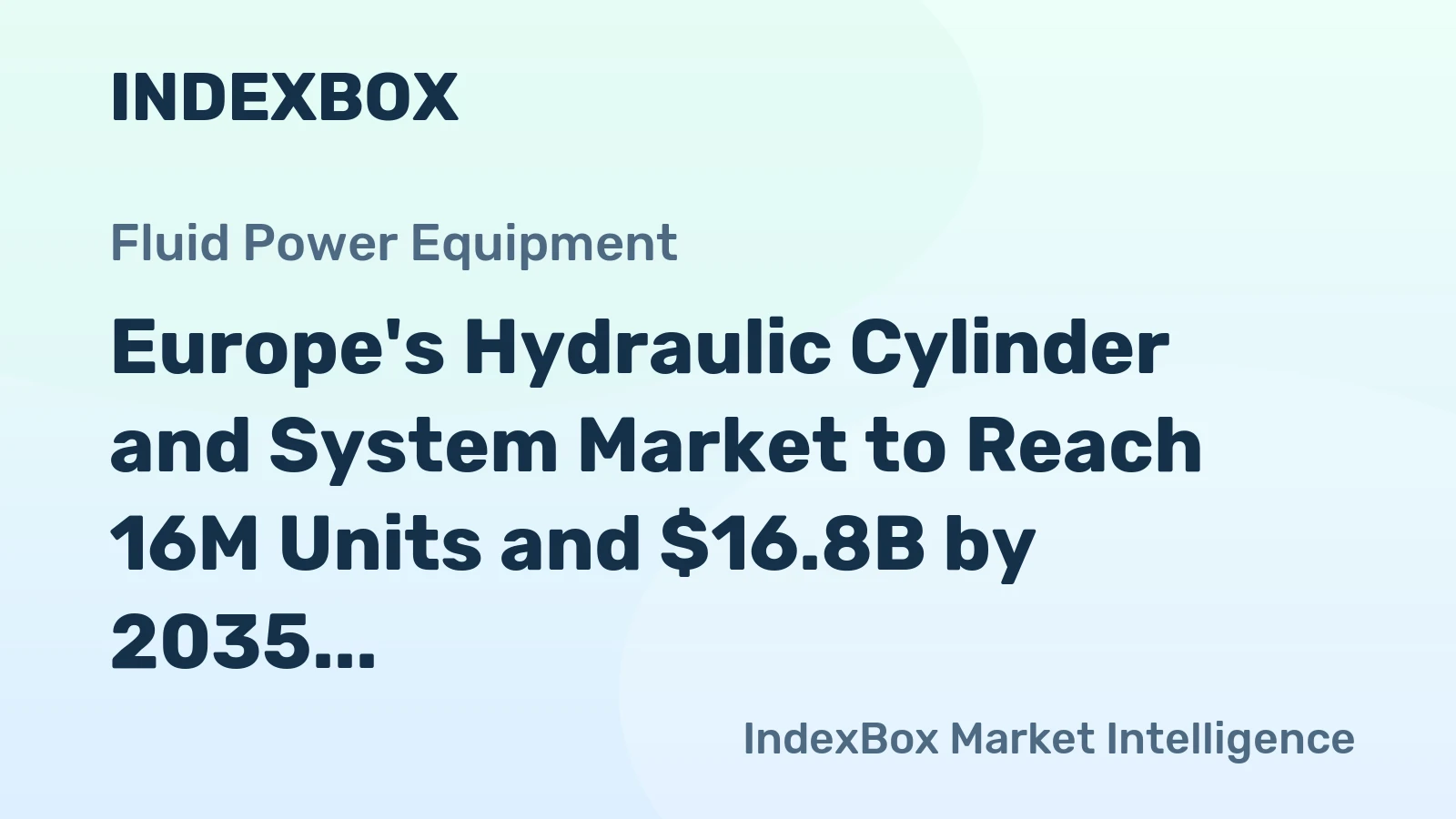 Europe's Hydraulic Cylinder and System Market to Reach 16M Units and $16.8B by 2035, Driven by Rising Demand