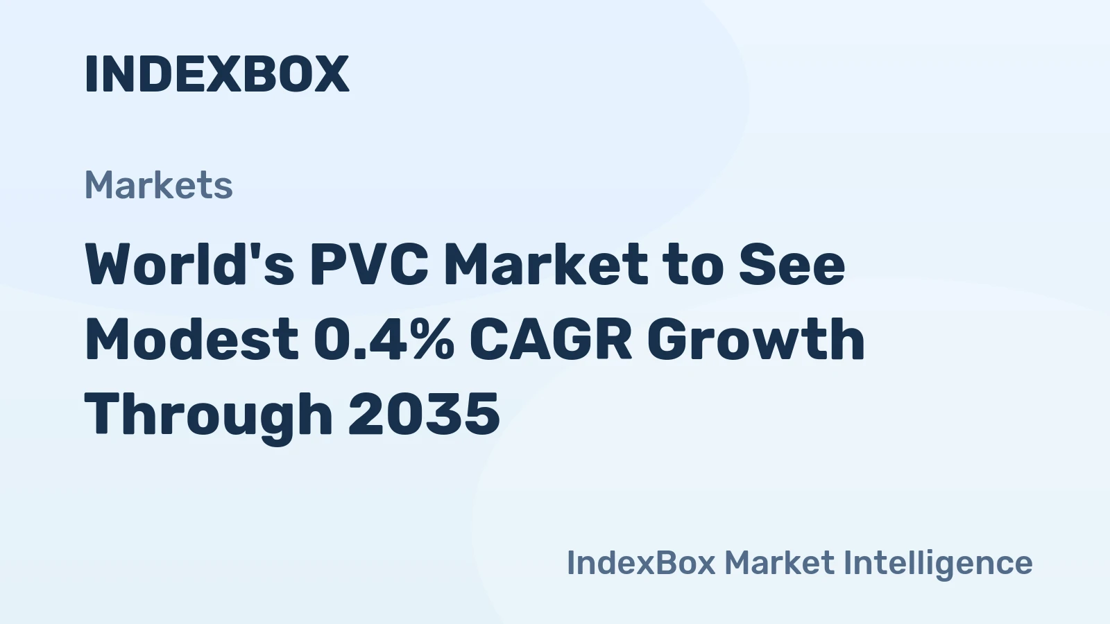 World's PVC Market to See Modest 0.4% CAGR Growth Through 2035