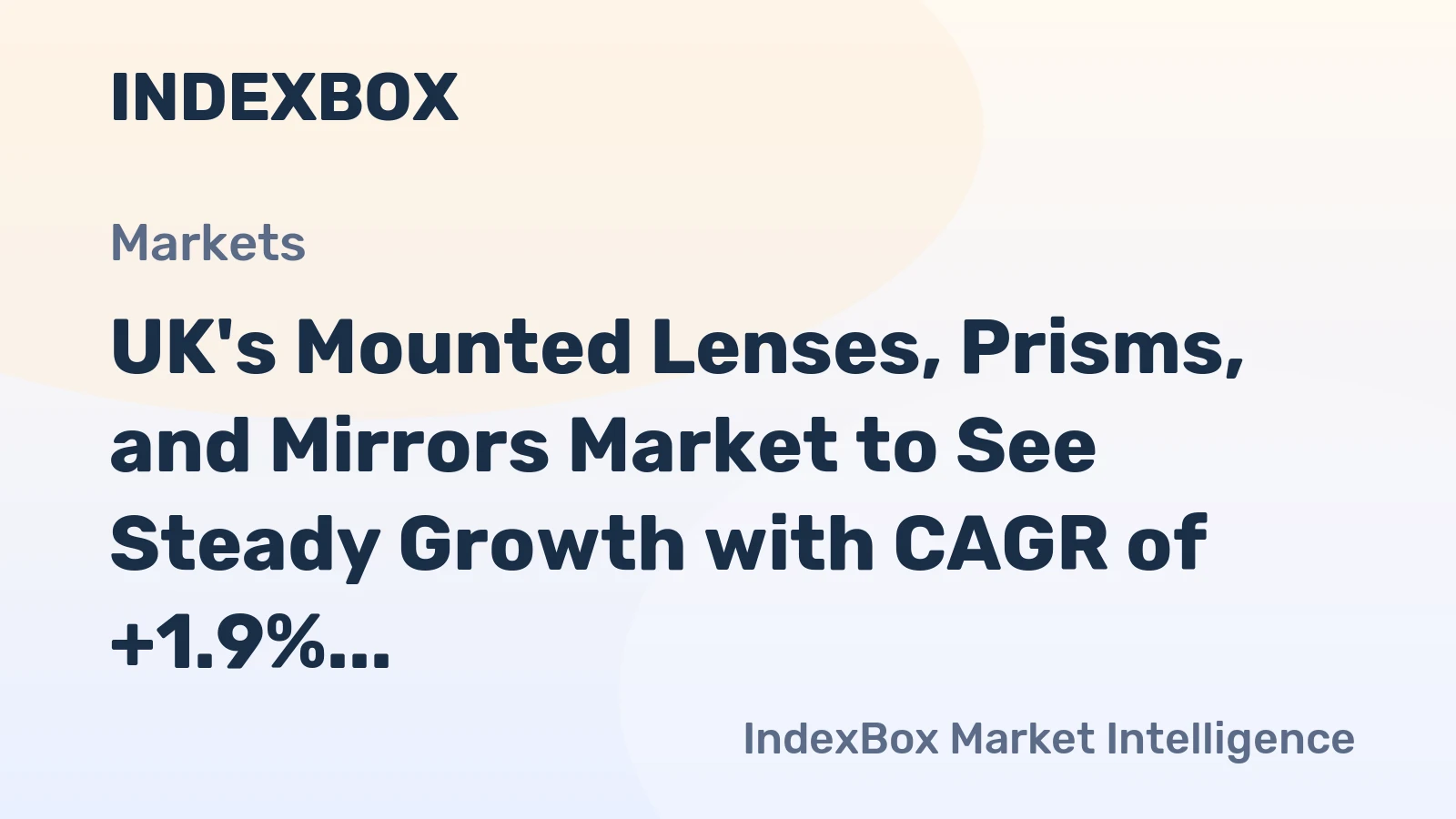 UK's Mounted Lenses, Prisms, and Mirrors Market to See Steady Growth with CAGR of +1.9% from 2024-2035