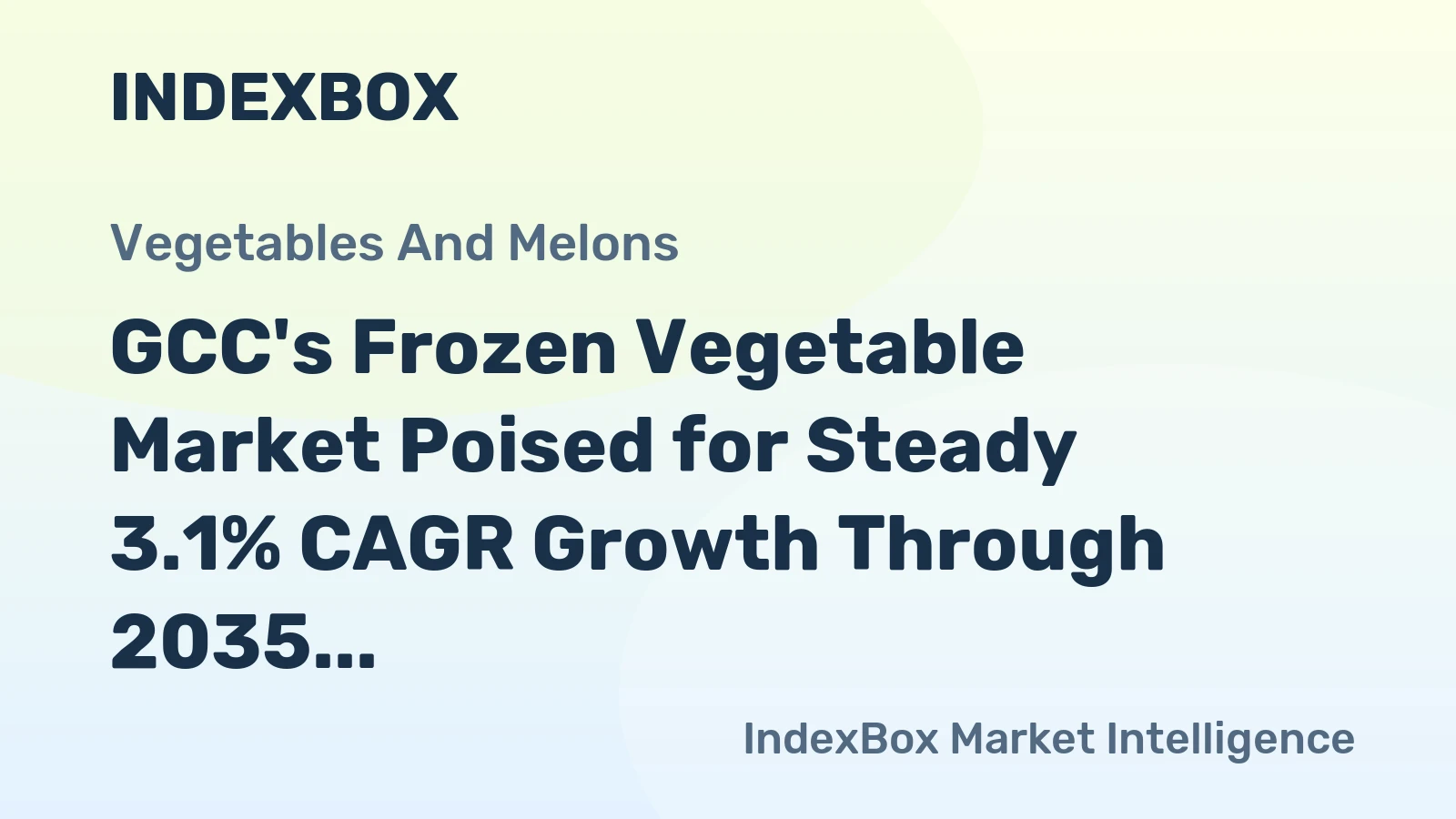 GCC's Frozen Vegetable Market Poised for Steady 3.1% CAGR Growth Through 2035