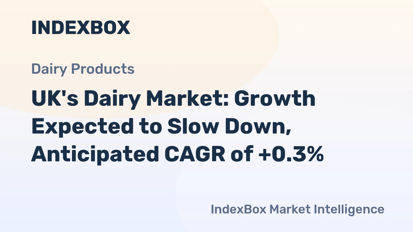 UK's Dairy Market: Growth Expected to Slow Down, Anticipated CAGR of +0.3%