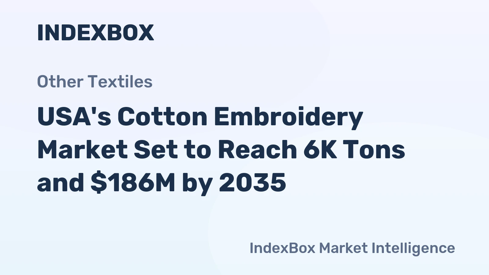 USA's Cotton Embroidery Market Set to Reach 6K Tons and $186M by 2035