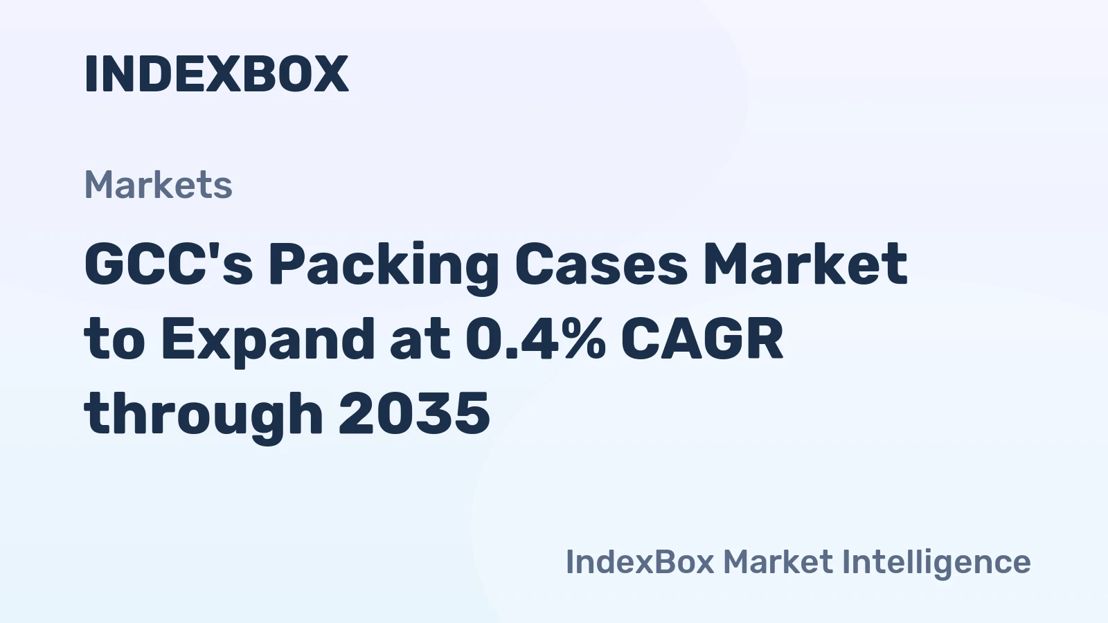 GCC's Packing Cases Market to Expand at 0.4% CAGR through 2035