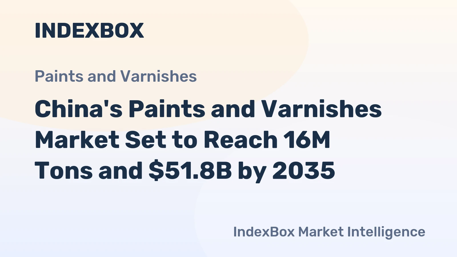 China's Paints and Varnishes Market Set to Reach 16M Tons and $51.8B by 2035
