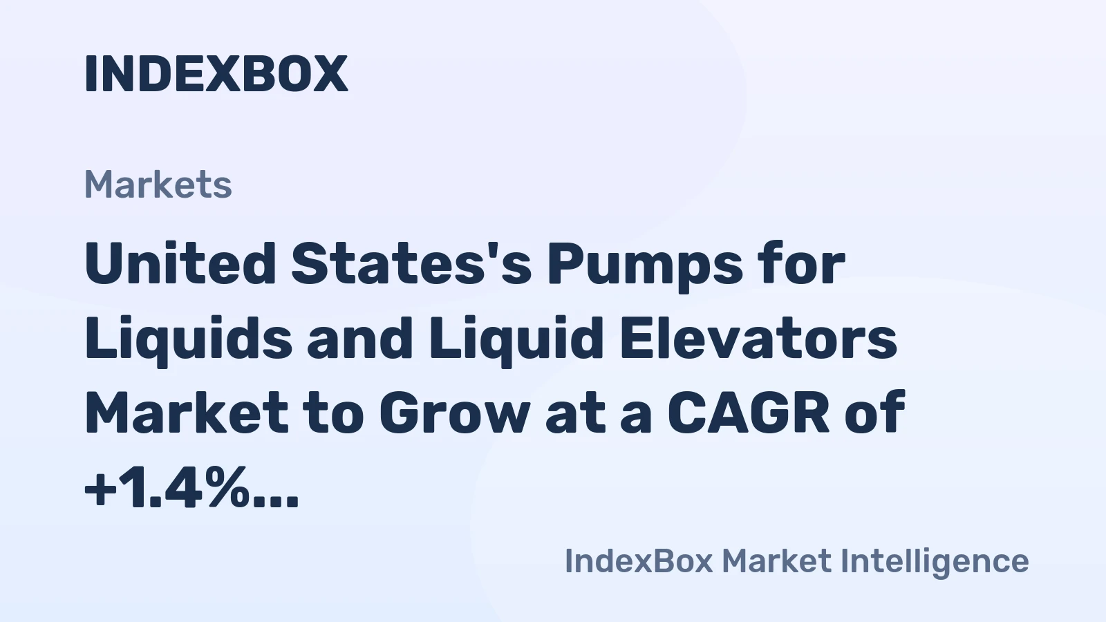 United States's Pumps for Liquids and Liquid Elevators Market to Grow at a CAGR of +1.4% from 2024 to 2035