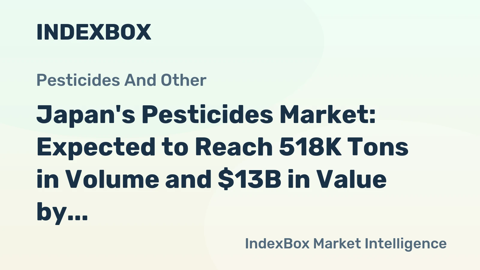 Japan's Pesticides Market: Expected to Reach 518K Tons in Volume and $13B in Value by 2035