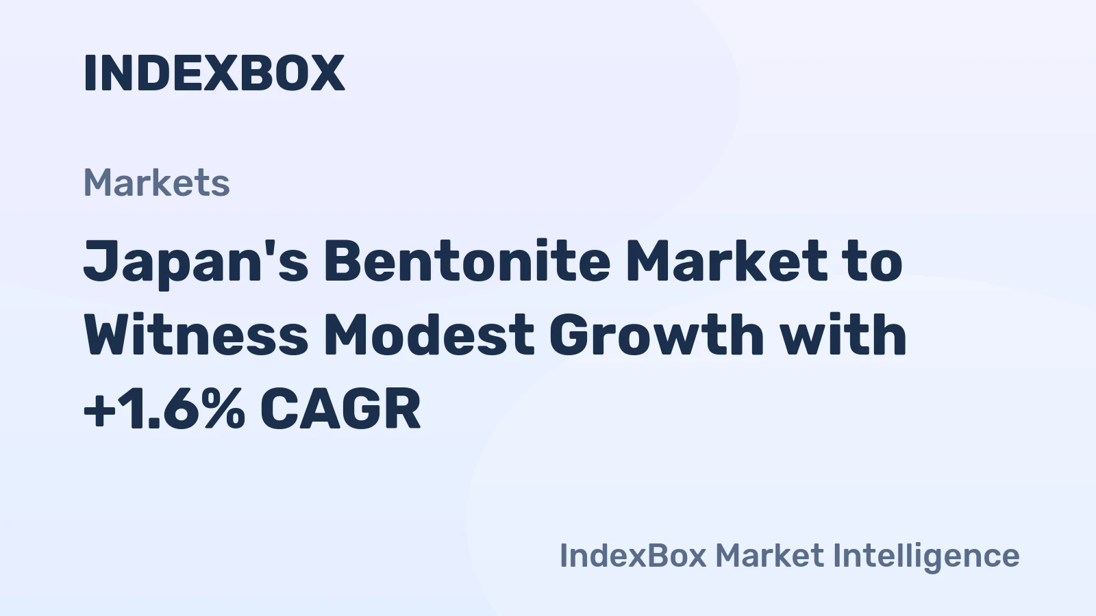 Japan's Bentonite Market to Witness Modest Growth with +1.6% CAGR