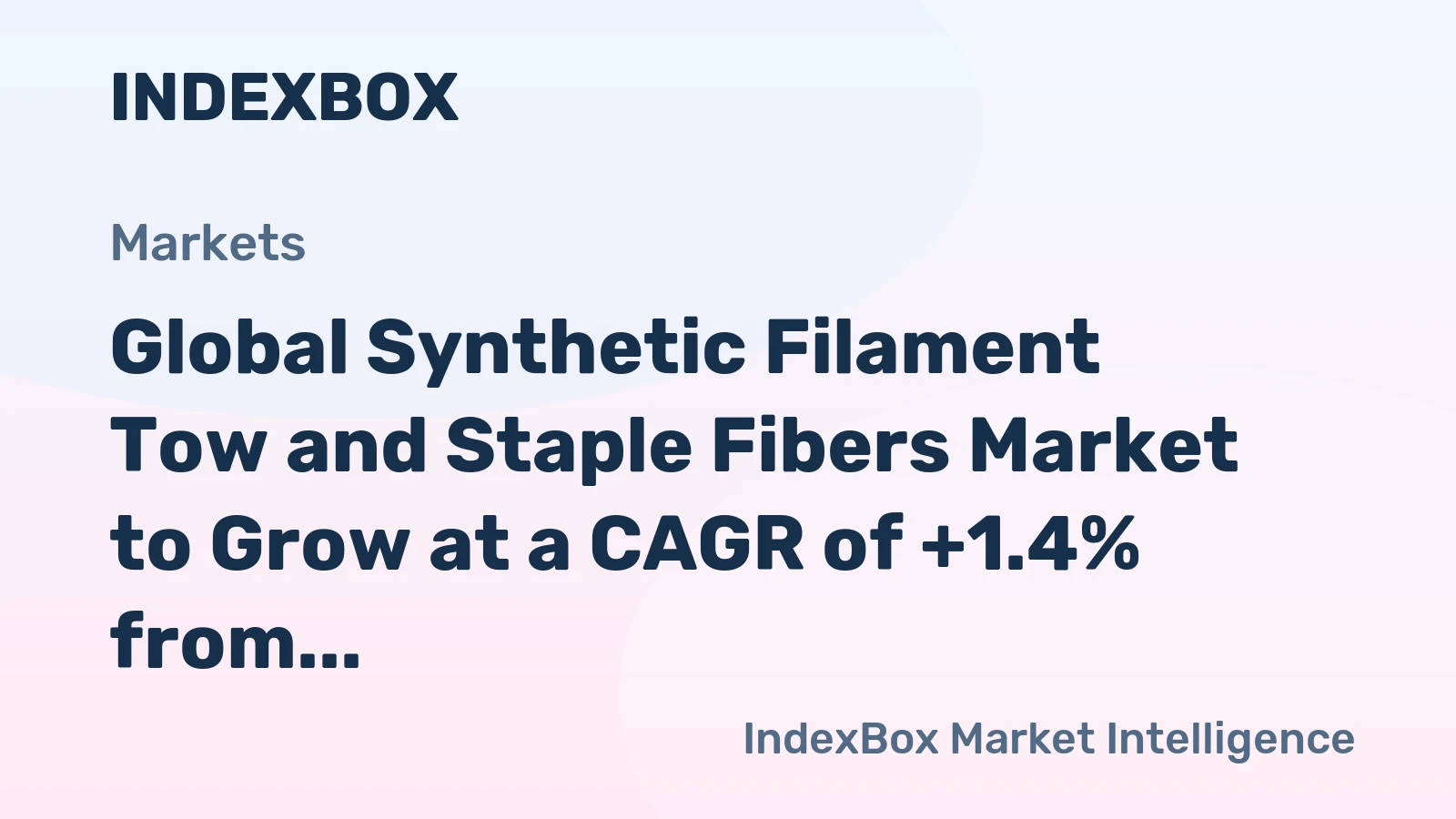 Global Synthetic Filament Tow and Staple Fibers Market to Grow at a CAGR of +1.4% from 2024 to 2035, Reaching 13M Tons
