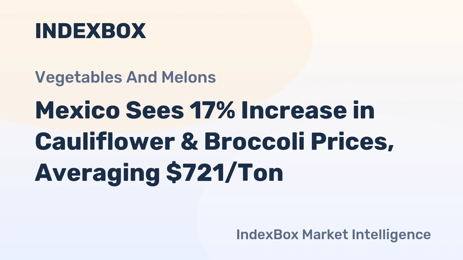Mexico Sees 17% Increase in Cauliflower & Broccoli Prices, Averaging $721/Ton