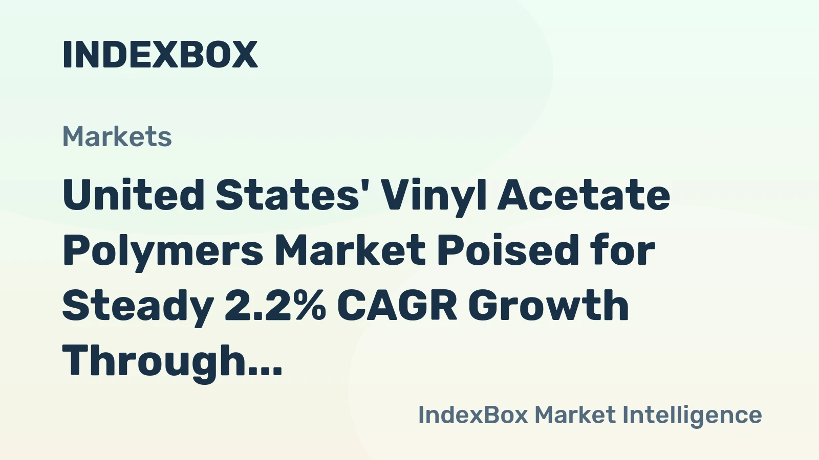 United States' Vinyl Acetate Polymers Market Poised for Steady 2.2% CAGR Growth Through 2035