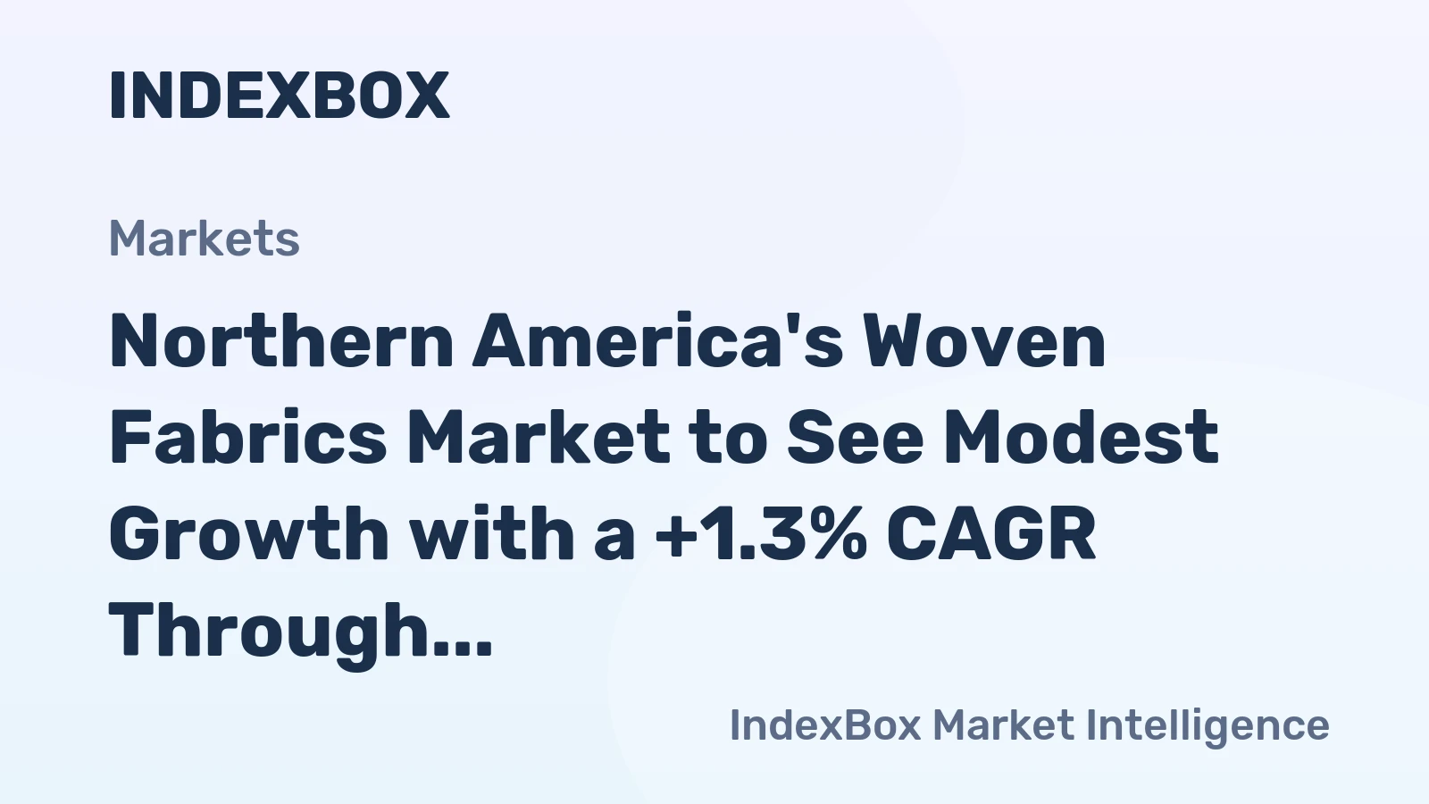 Northern America's Woven Fabrics Market to See Modest Growth with a +1.3% CAGR Through 2035