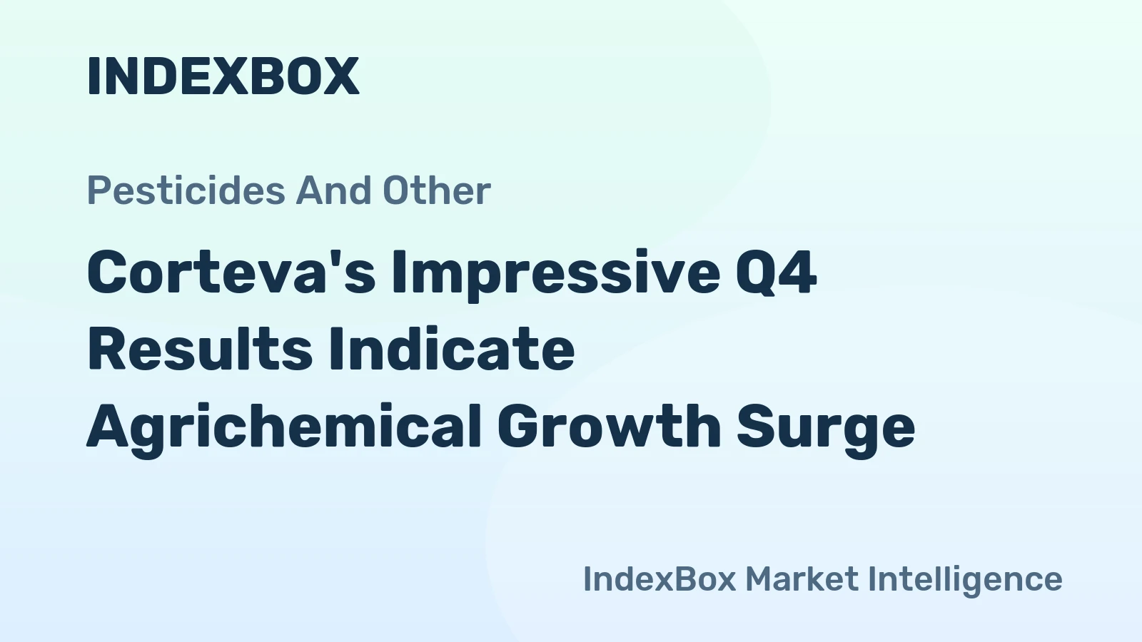Corteva's Impressive Q4 Results Indicate Agrichemical Growth Surge