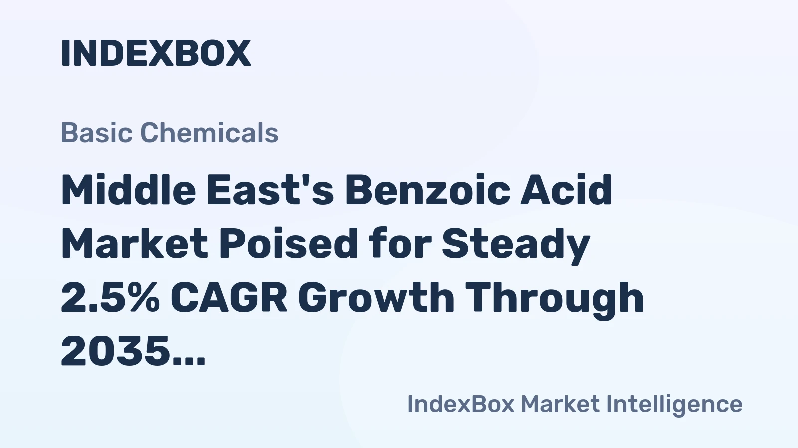 Middle East's Benzoic Acid Market Poised for Steady 2.5% CAGR Growth Through 2035