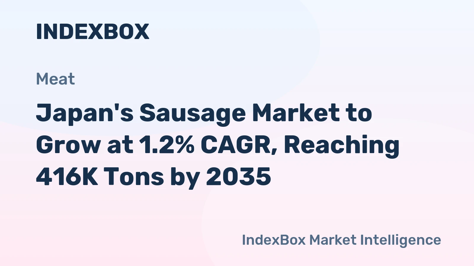 Japan's Sausage Market to Grow at 1.2% CAGR, Reaching 416K Tons by 2035