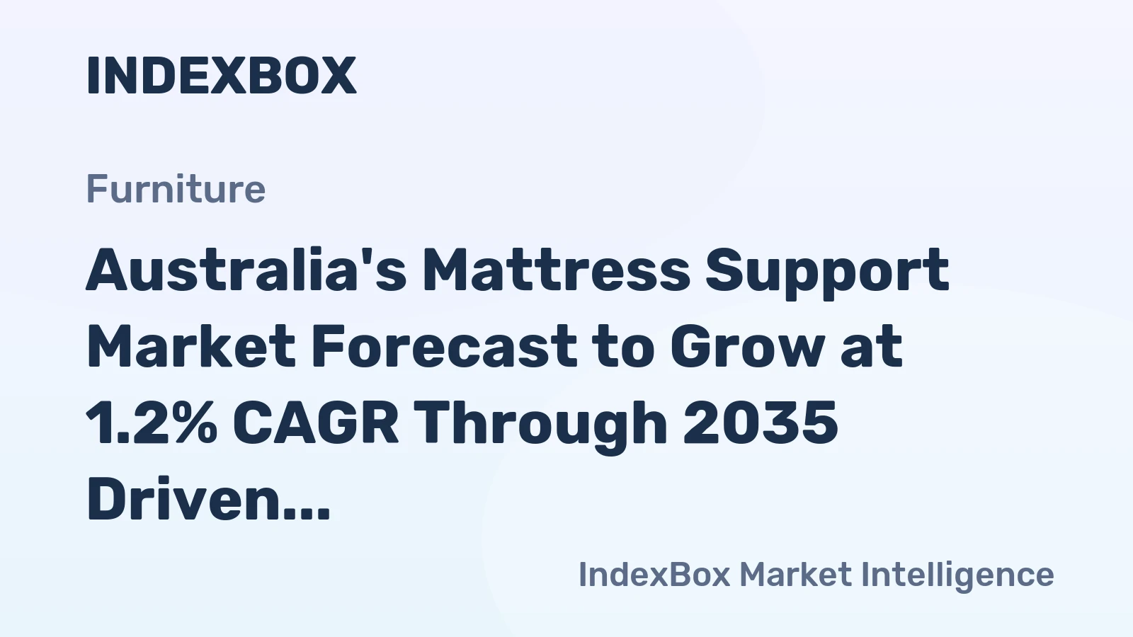 Australia's Mattress Support Market Forecast to Grow at 1.2% CAGR Through 2035 Driven by Steady Demand