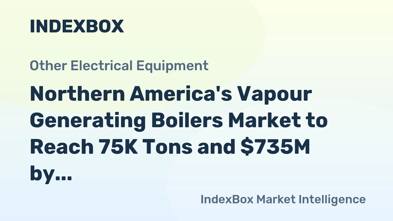 Northern America's Vapour Generating Boilers Market to Reach 75K Tons and $735M by 2035