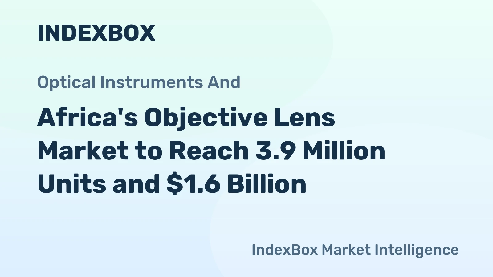 Africa's Objective Lens Market to Reach 3.9 Million Units and $1.6 Billion