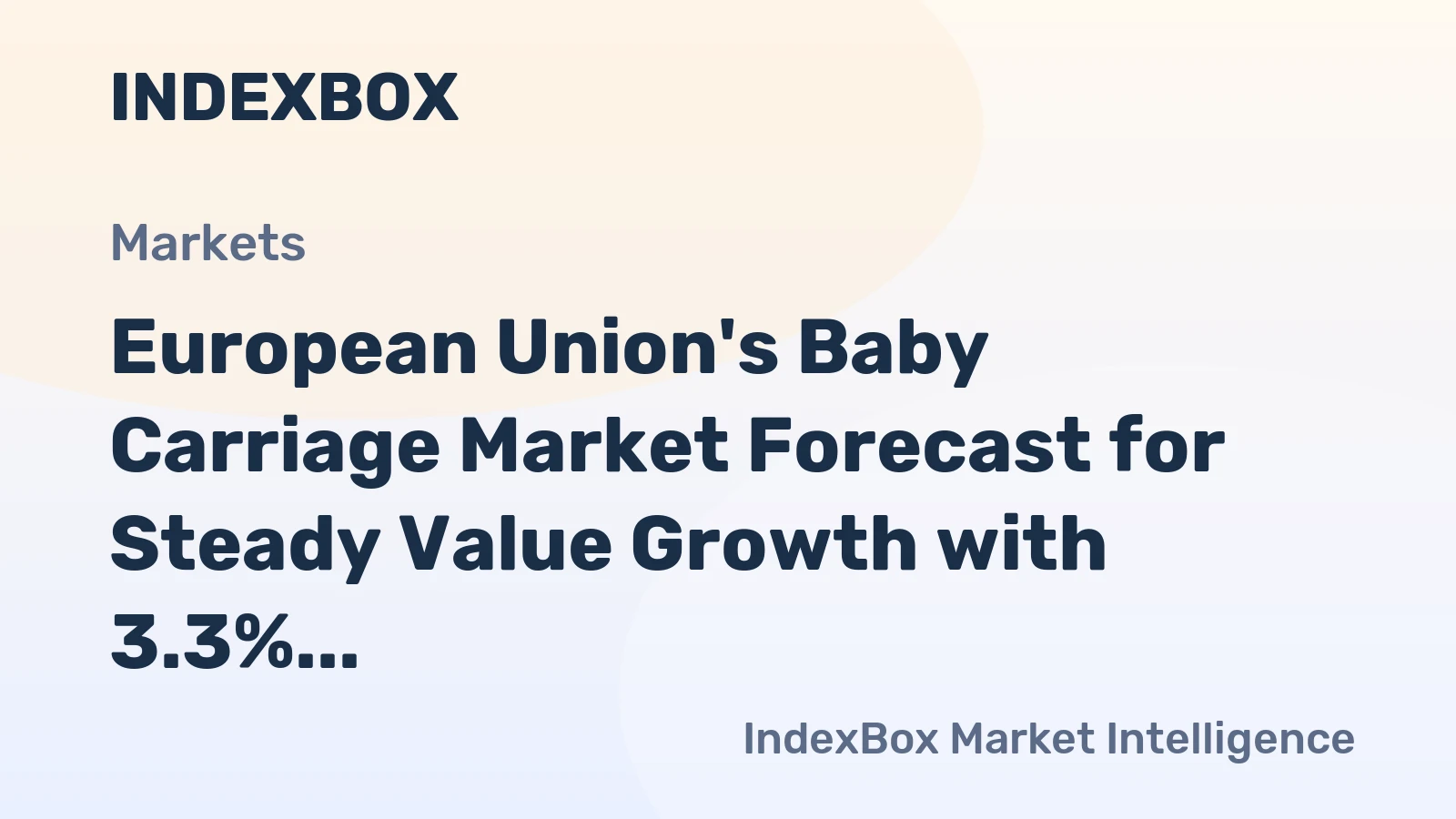 European Union's Baby Carriage Market Forecast for Steady Value Growth with 3.3% CAGR