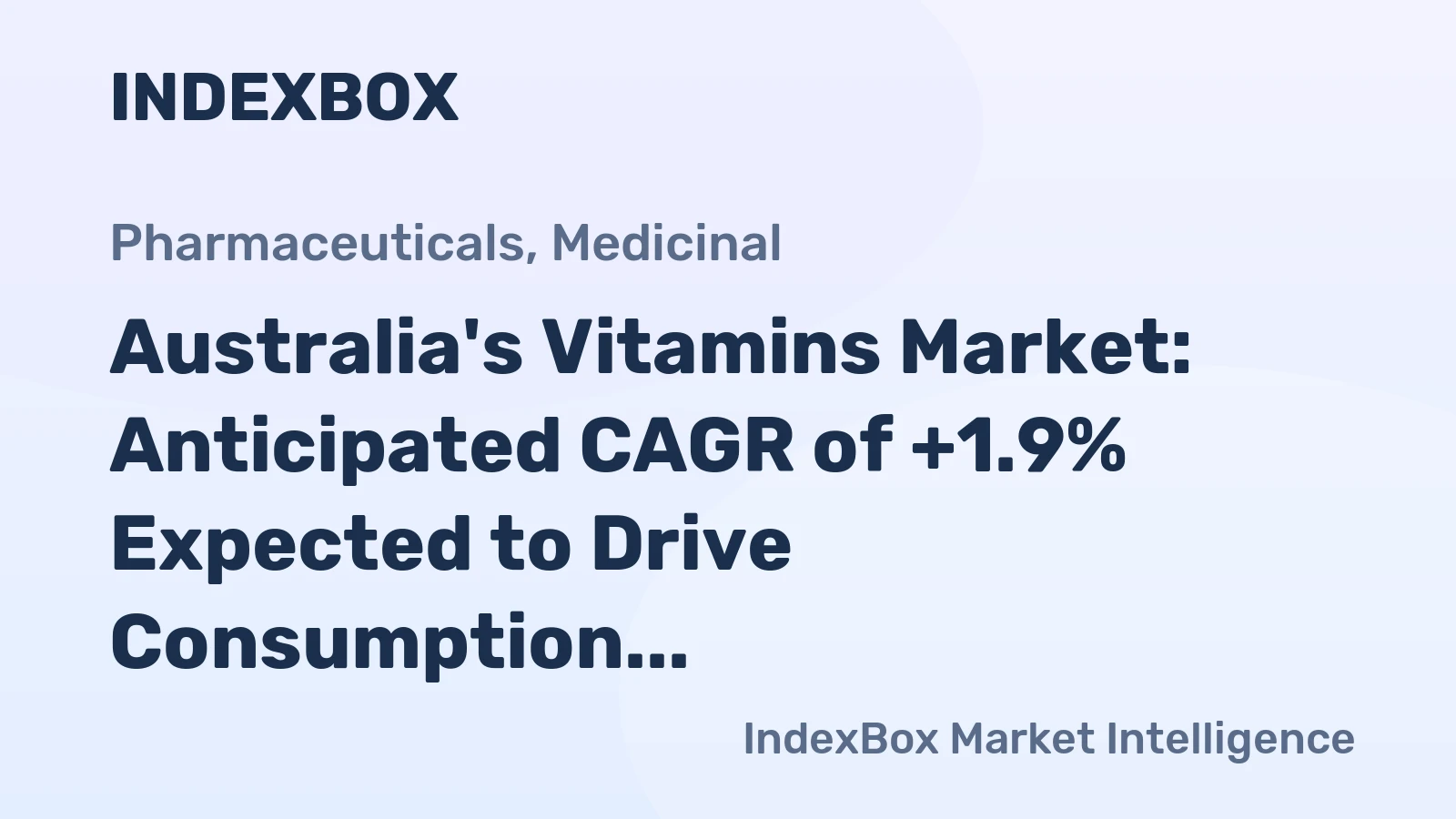 Australia's Vitamins Market: Anticipated CAGR of +1.9% Expected to Drive Consumption Growth