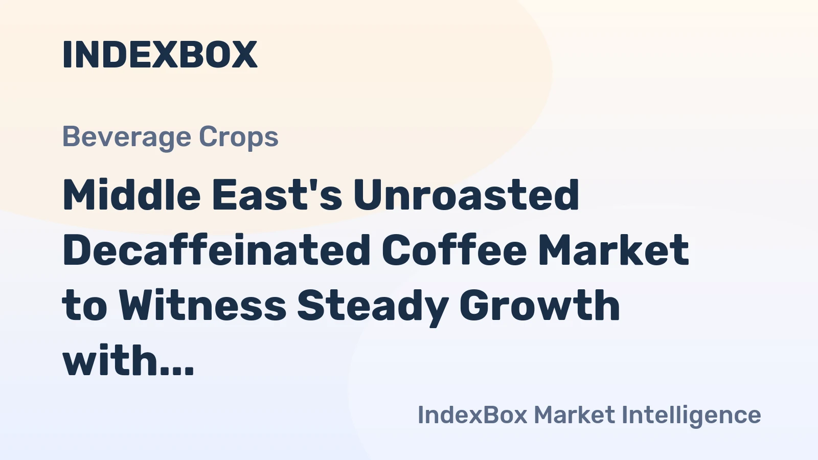 Middle East's Unroasted Decaffeinated Coffee Market to Witness Steady Growth with +1.6% CAGR through 2035