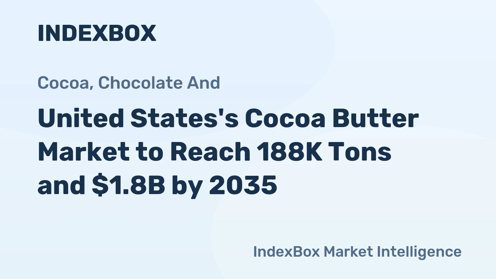 United States's Cocoa Butter Market to Reach 188K Tons and $1.8B by 2035