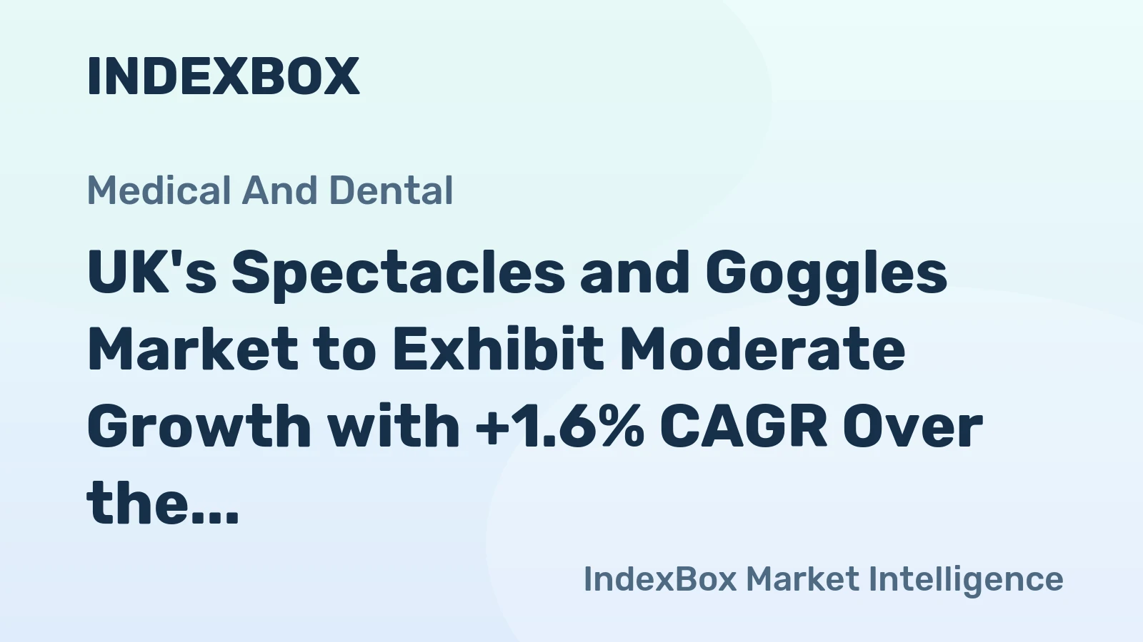 UK's Spectacles and Goggles Market to Exhibit Moderate Growth with +1.6% CAGR Over the Next Decade