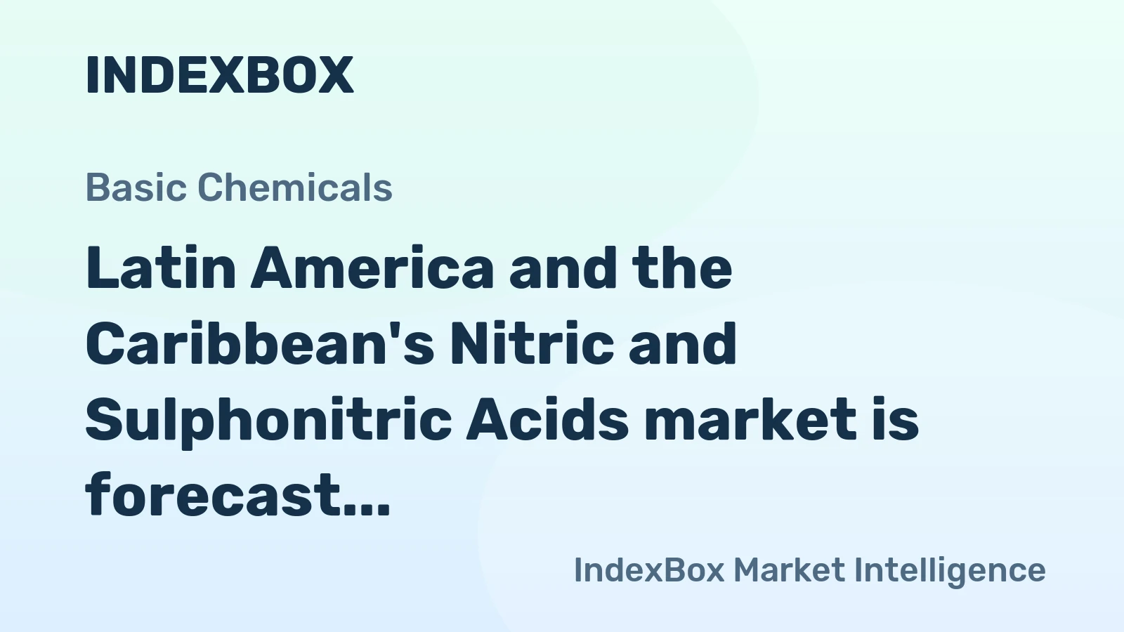 Latin America and the Caribbean's Nitric and Sulphonitric Acids market is forecast for modest growth, with a volume CAGR of +0.2% through 2035.