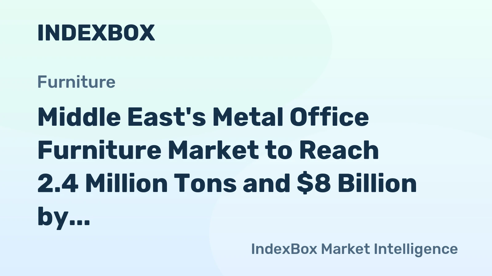 Middle East's Metal Office Furniture Market to Reach 2.4 Million Tons and $8 Billion by 2035