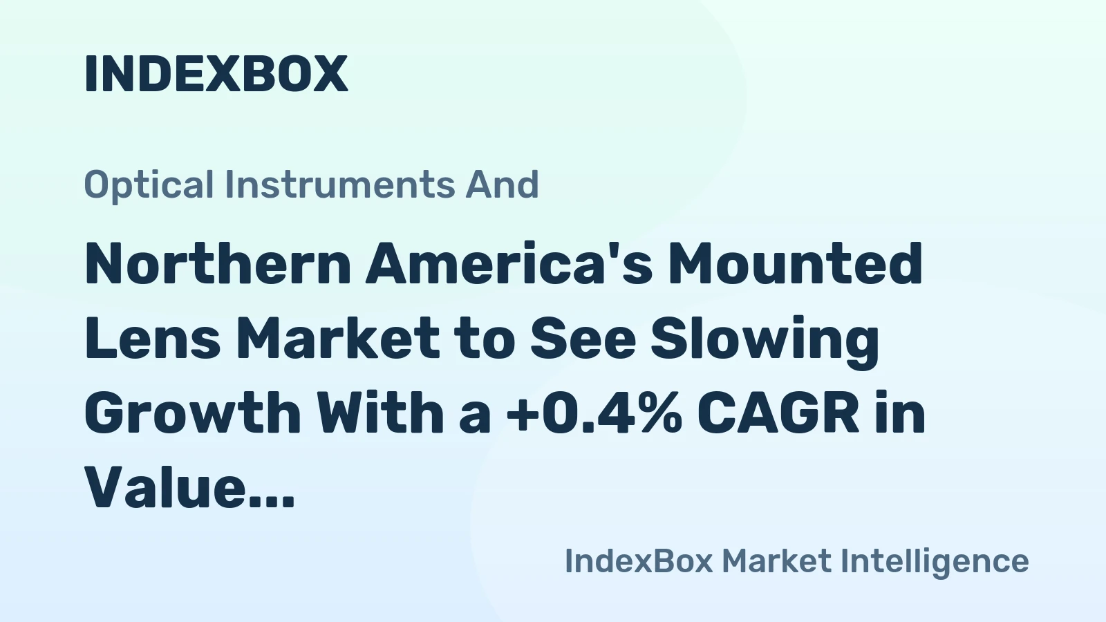 Northern America's Mounted Lens Market to See Slowing Growth With a +0.4% CAGR in Value