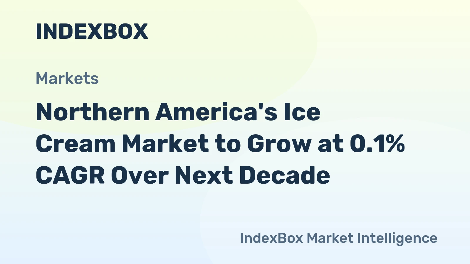 Northern America's Ice Cream Market to Grow at 0.1% CAGR Over Next Decade