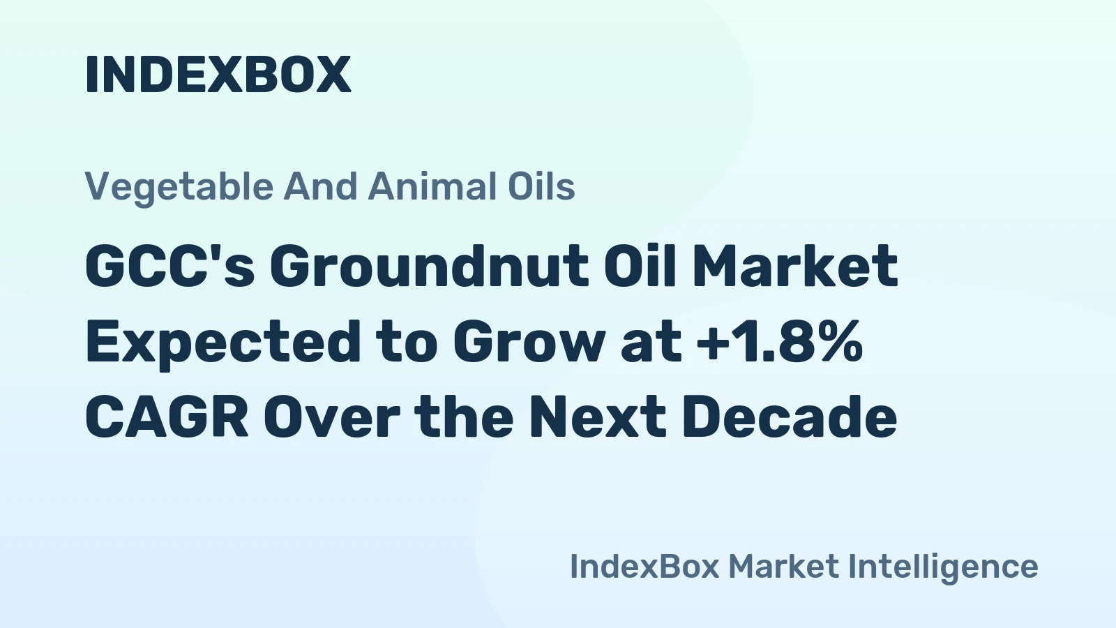 GCC's Groundnut Oil Market Expected to Grow at +1.8% CAGR Over the Next Decade