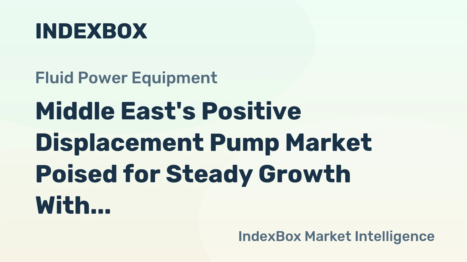 Middle East's Positive Displacement Pump Market Poised for Steady Growth With 2.5% Value CAGR Through 2035