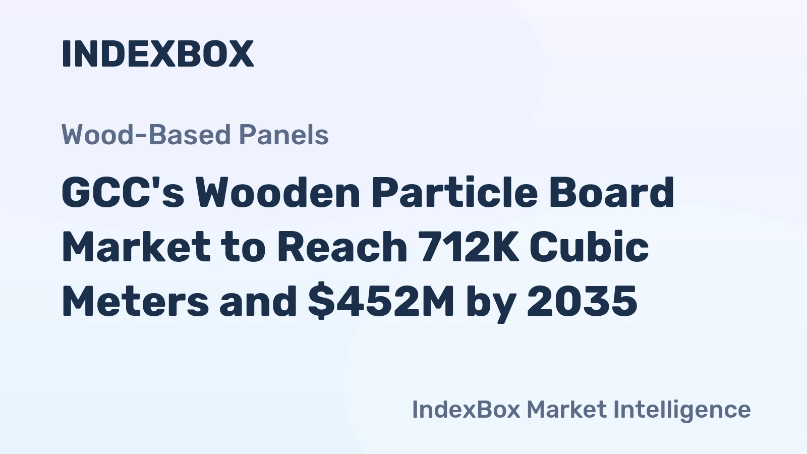 GCC's Wooden Particle Board Market to Reach 712K Cubic Meters and $452M by 2035