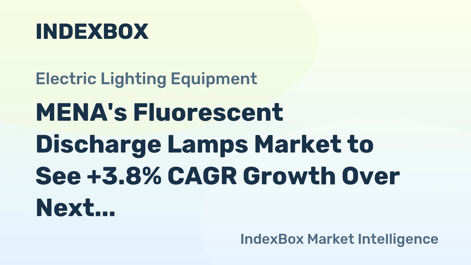 MENA's Fluorescent Discharge Lamps Market to See +3.8% CAGR Growth Over Next Decade