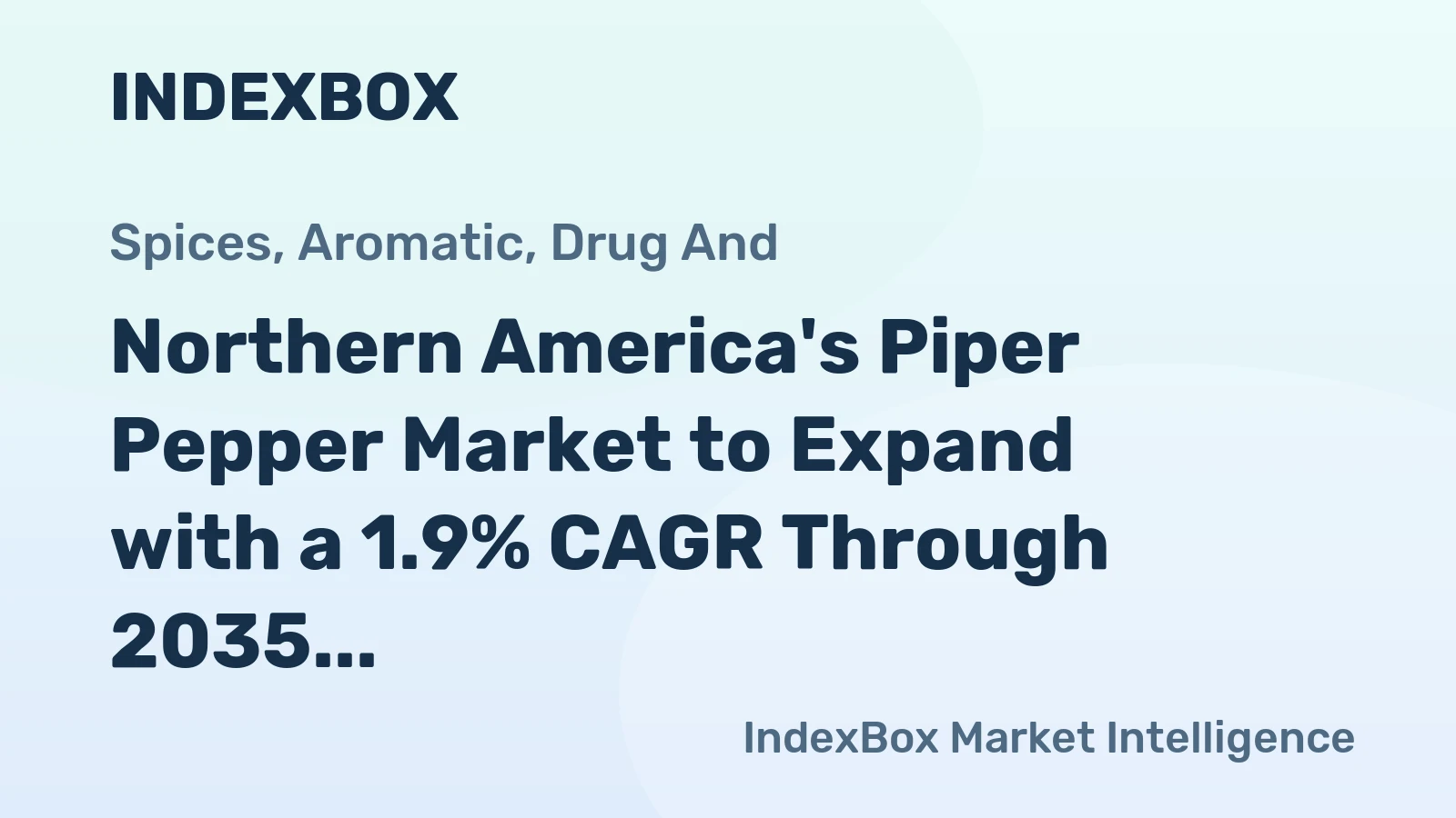 Northern America's Piper Pepper Market to Expand with a 1.9% CAGR Through 2035