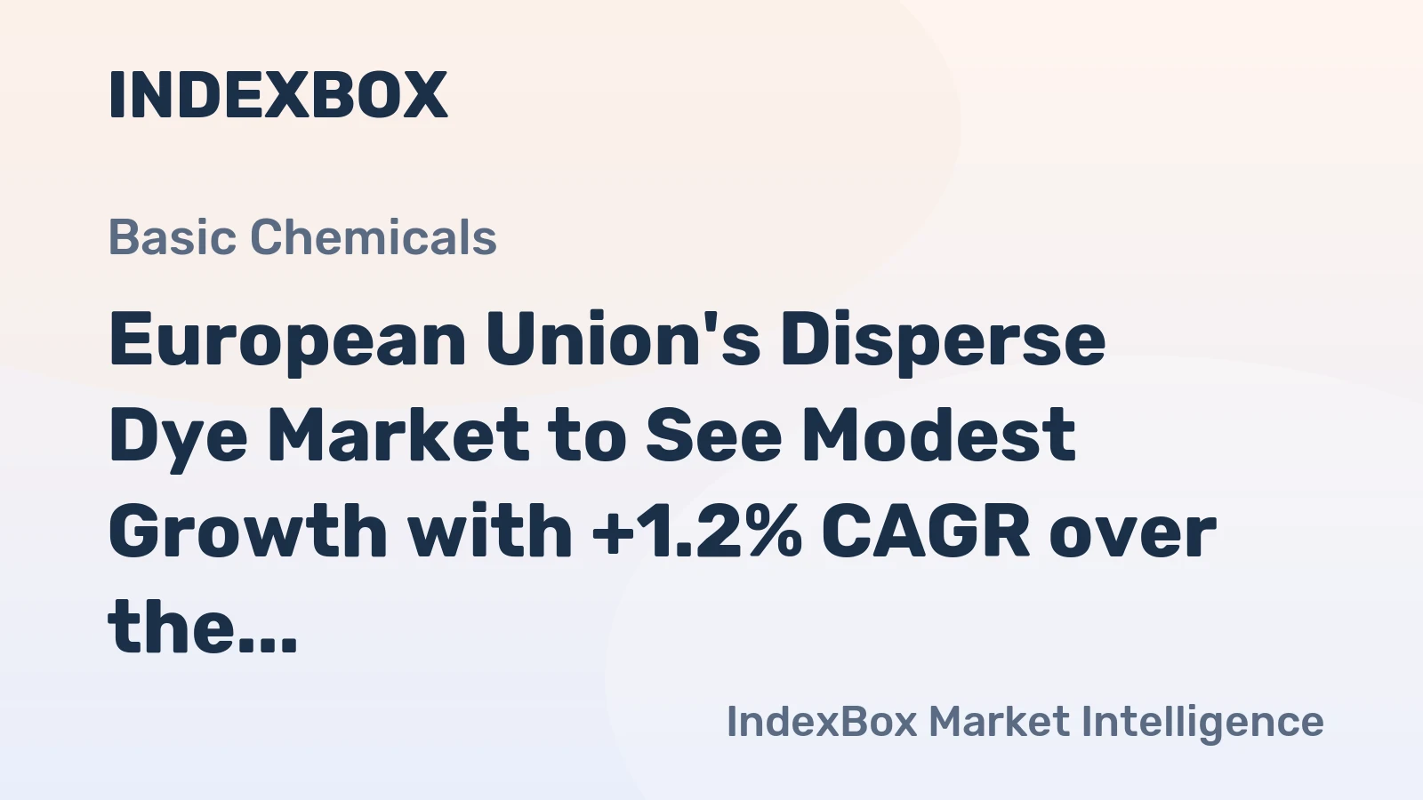 European Union's Disperse Dye Market to See Modest Growth with +1.2% CAGR over the Next Decade