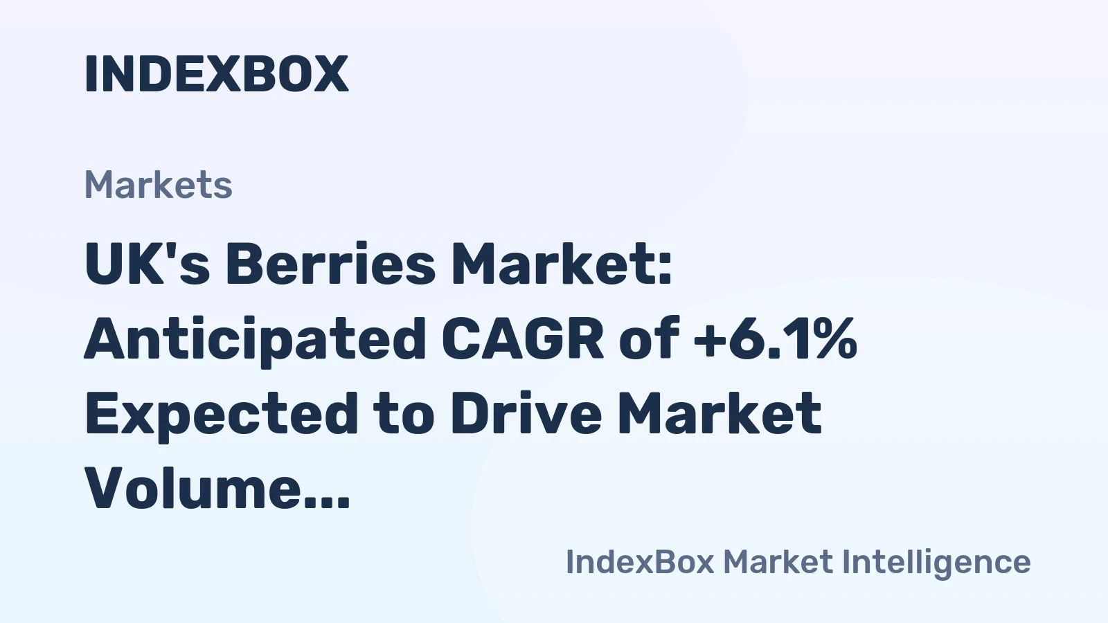 UK's Berries Market: Anticipated CAGR of +6.1% Expected to Drive Market Volume to 369K Tons by 2035