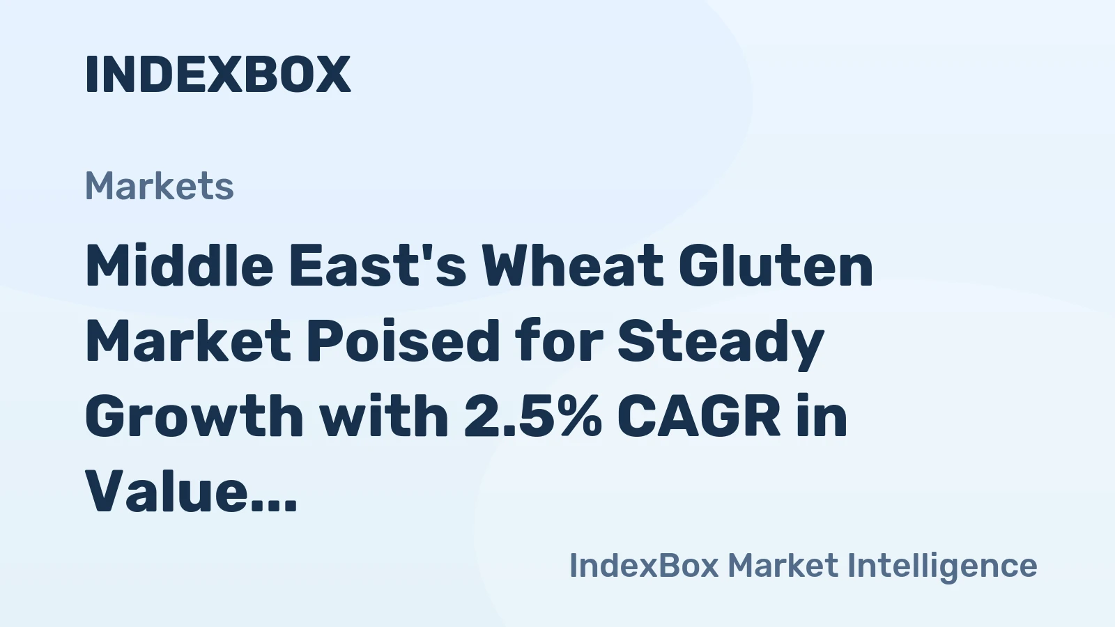 Middle East's Wheat Gluten Market Poised for Steady Growth with 2.5% CAGR in Value Through 2035