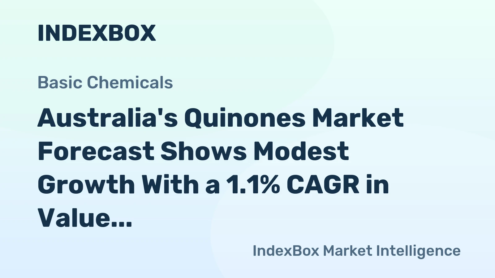Australia's Quinones Market Forecast Shows Modest Growth With a 1.1% CAGR in Value