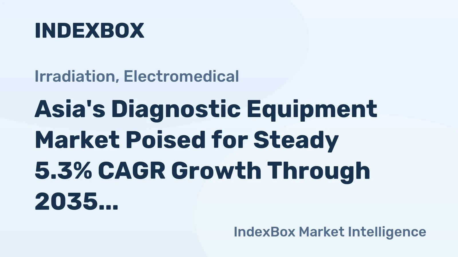 Asia's Diagnostic Equipment Market Poised for Steady 5.3% CAGR Growth Through 2035