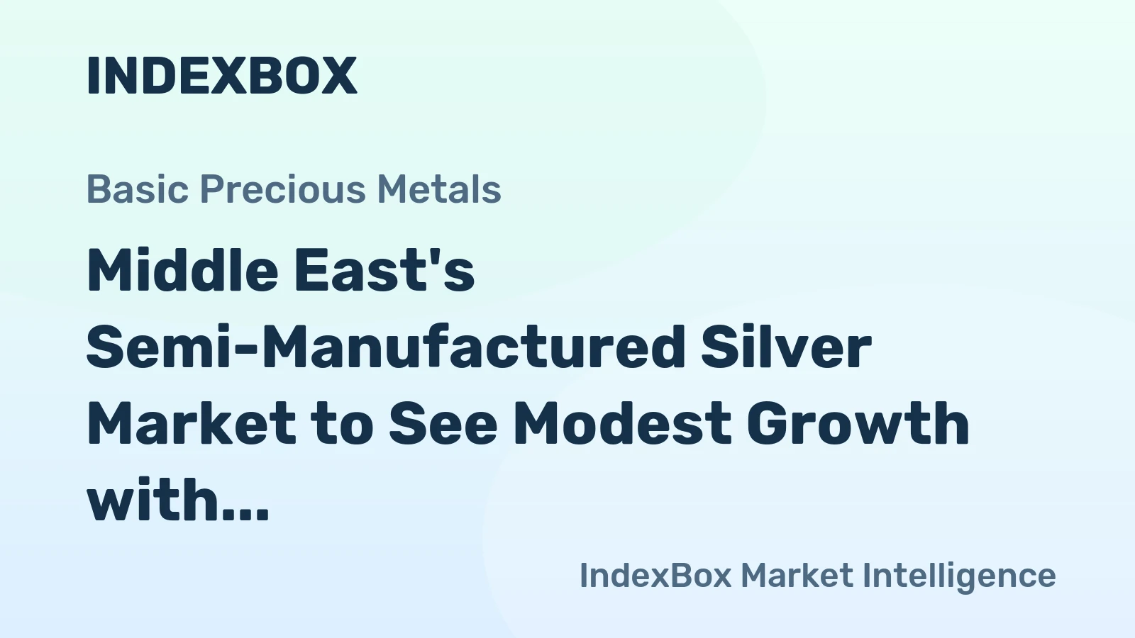 Middle East's Semi-Manufactured Silver Market to See Modest Growth with a +0.8% CAGR in Value